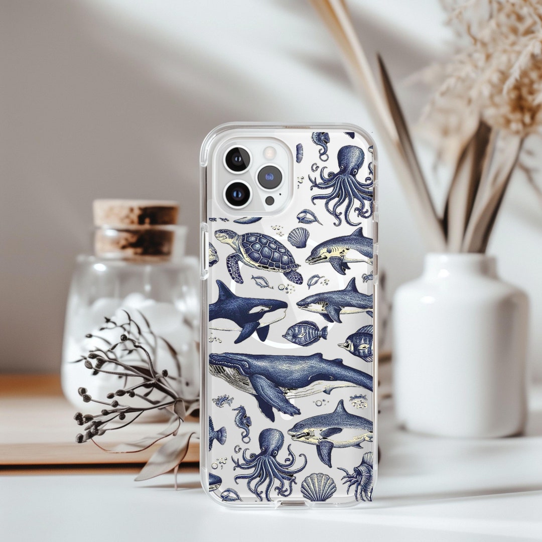 Save the Ocean Sealife Collage iPhone Magnetic Clear Impact Case ...