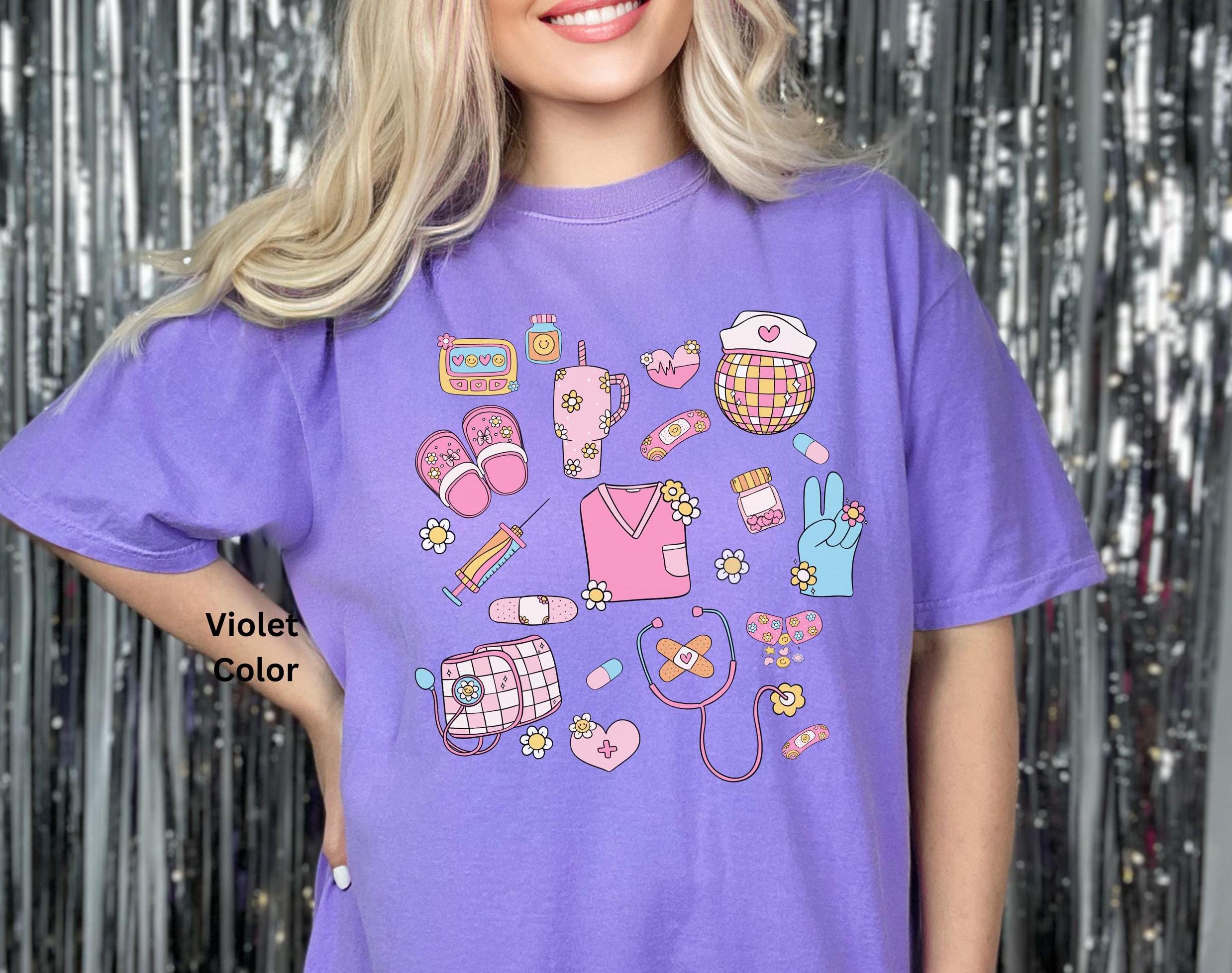 Nurse Life Shirt Disco Pink Nursing Comfort Colors® Trendy Gift for New ...