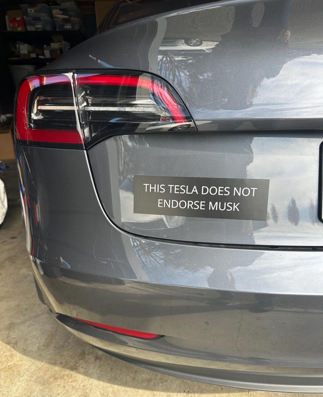 Anti Elon Bumper Magnet Tesla Support Electric Car Support Funny Magnet ...