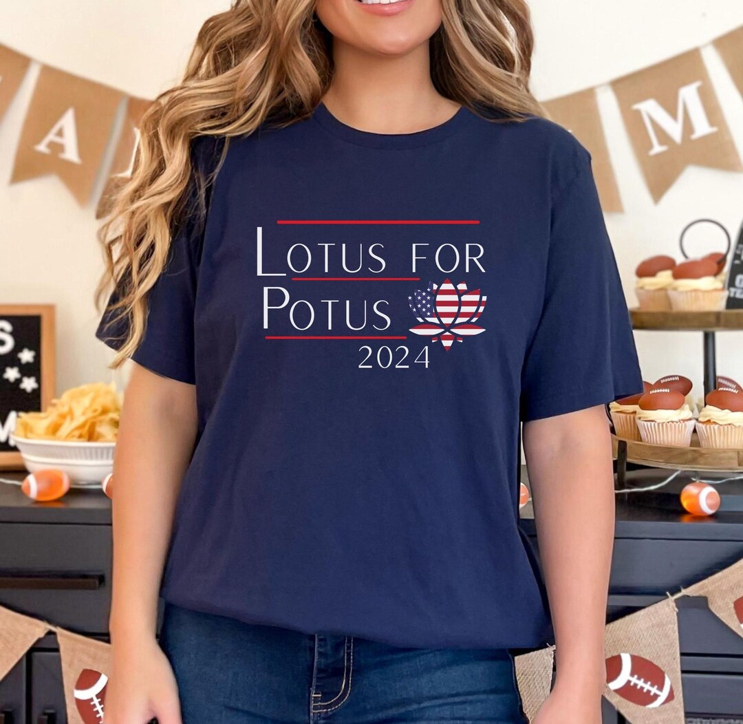 Lotus for Potus Kamala Harris American Flag 2024 Shirt Presidential ...