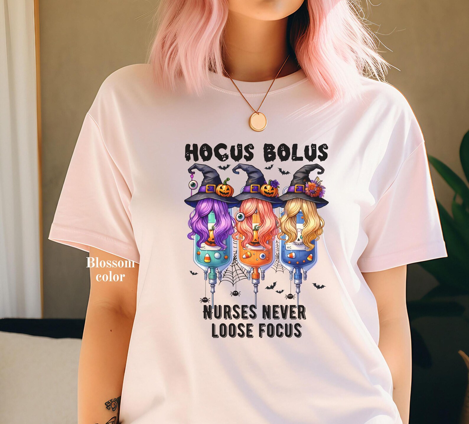 Hocus Bolus Nurse T-shirt, Halloween Nurse IV Bags Shirt, Halloween ICU ...