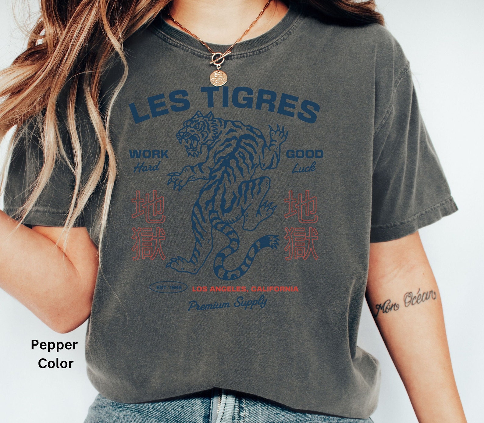 Les Tigres French Asian Streetwear Tiger Shirt Tiger Unisex Tshirt ...