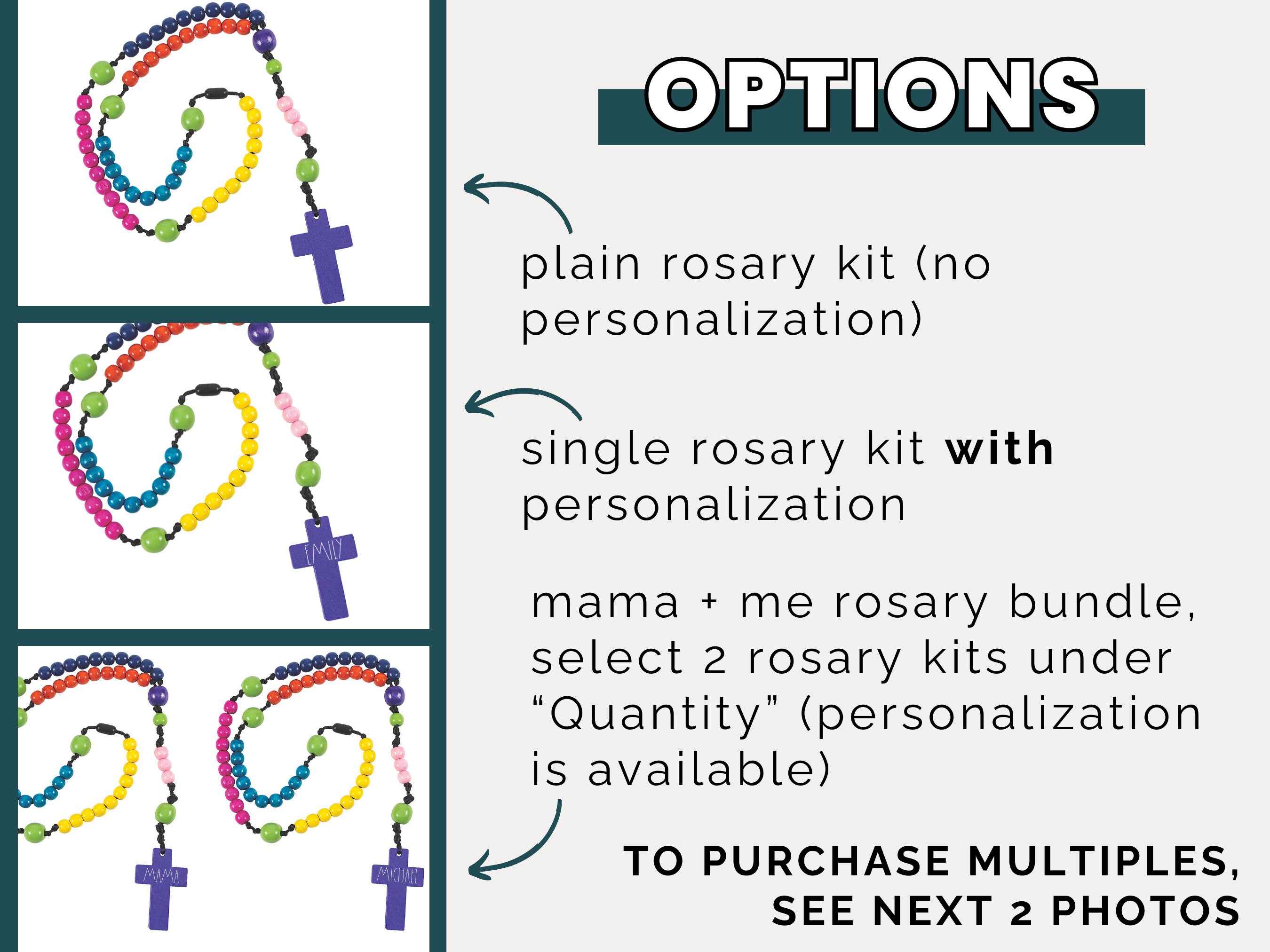 Personalized Kids Rosary Kit for Teaching Children How to Pray the ...