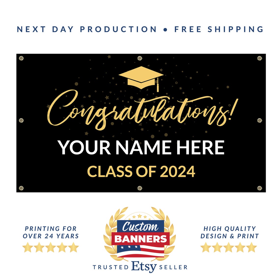 Graduation Congratulations Banner - Custom Your Name Here - FREE Next ...