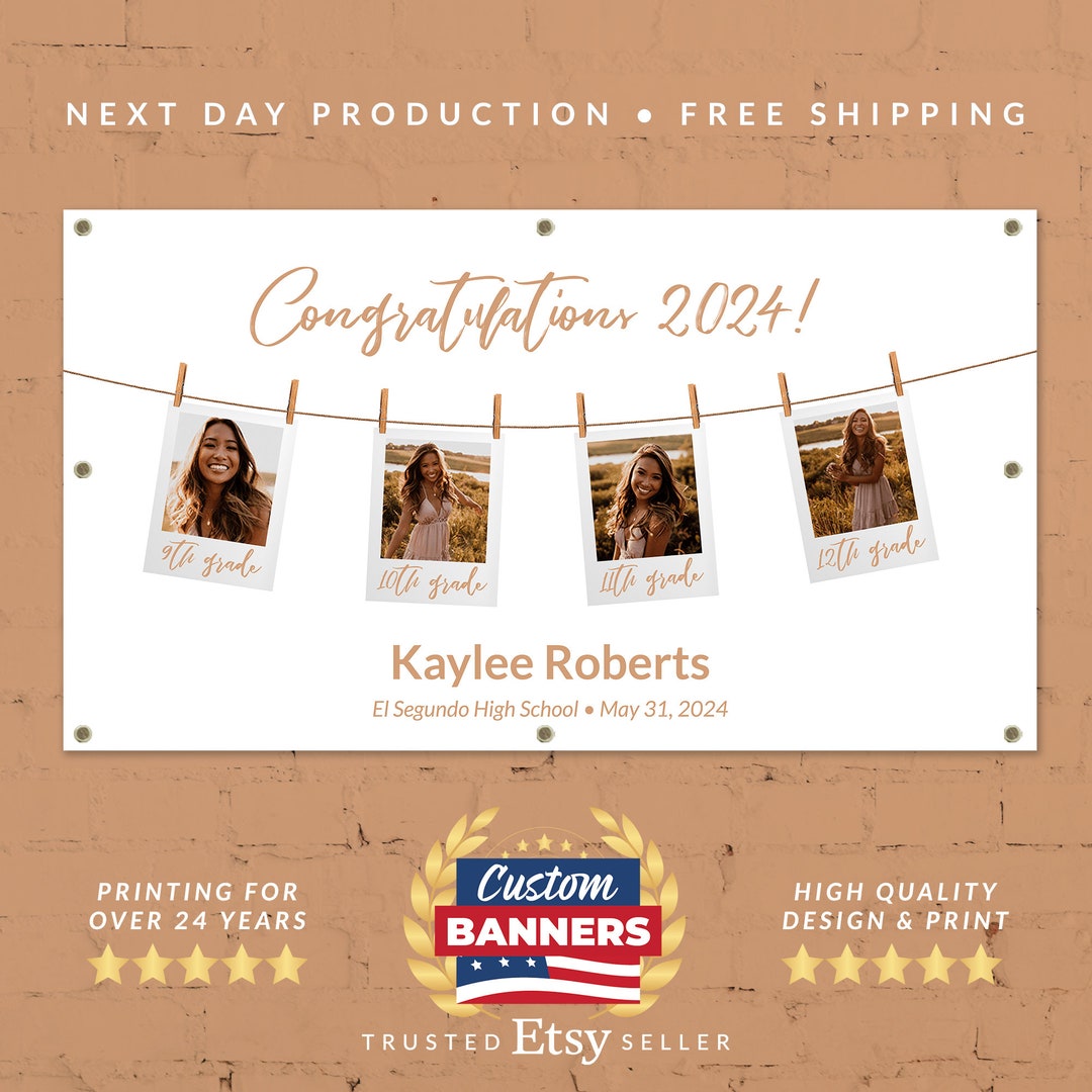 2024 Graduation Banner - Custom Your Name and Photos Here - FREE Next ...