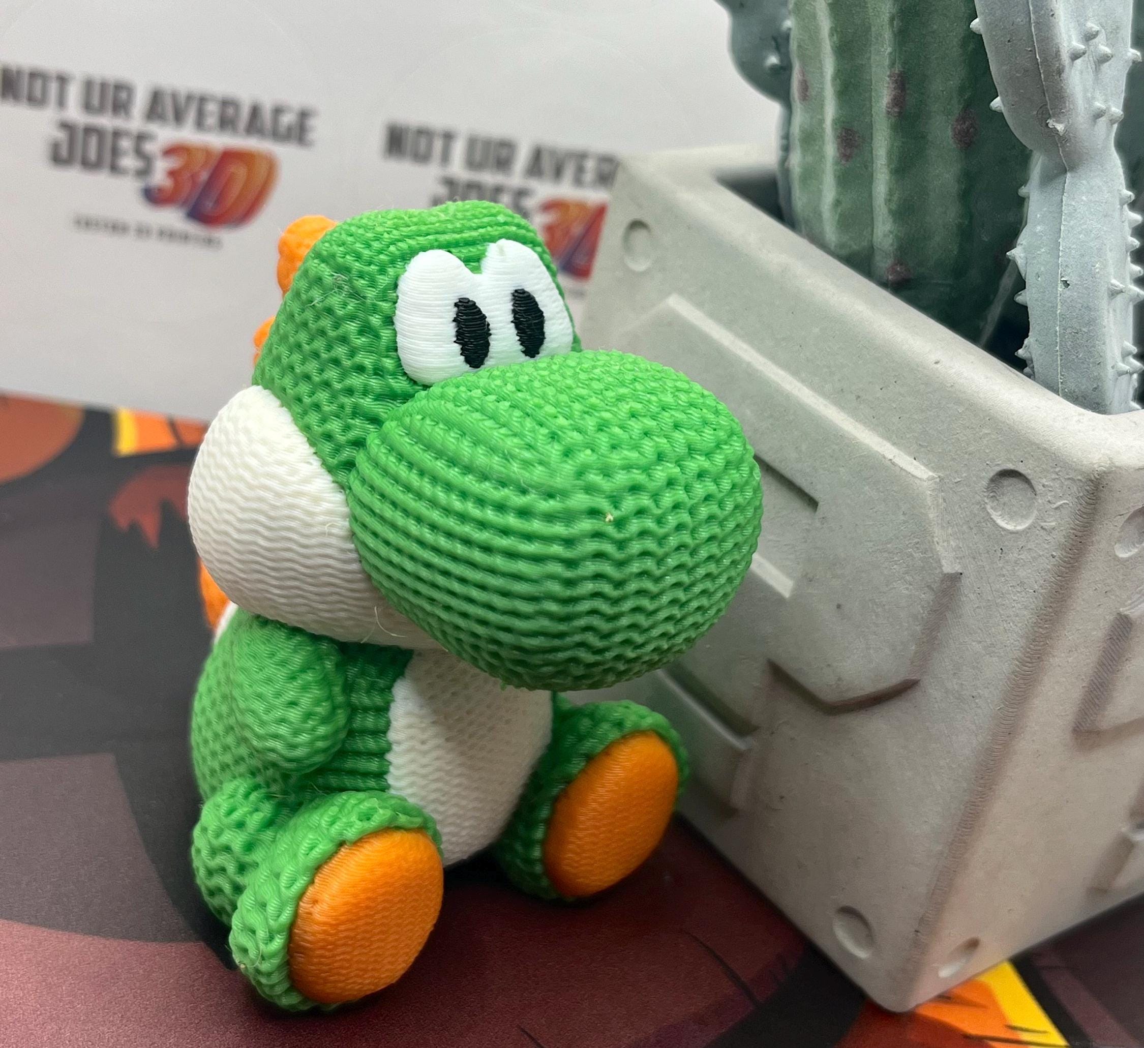 3D Printed Knitted Yoshi Figurine - Etsy