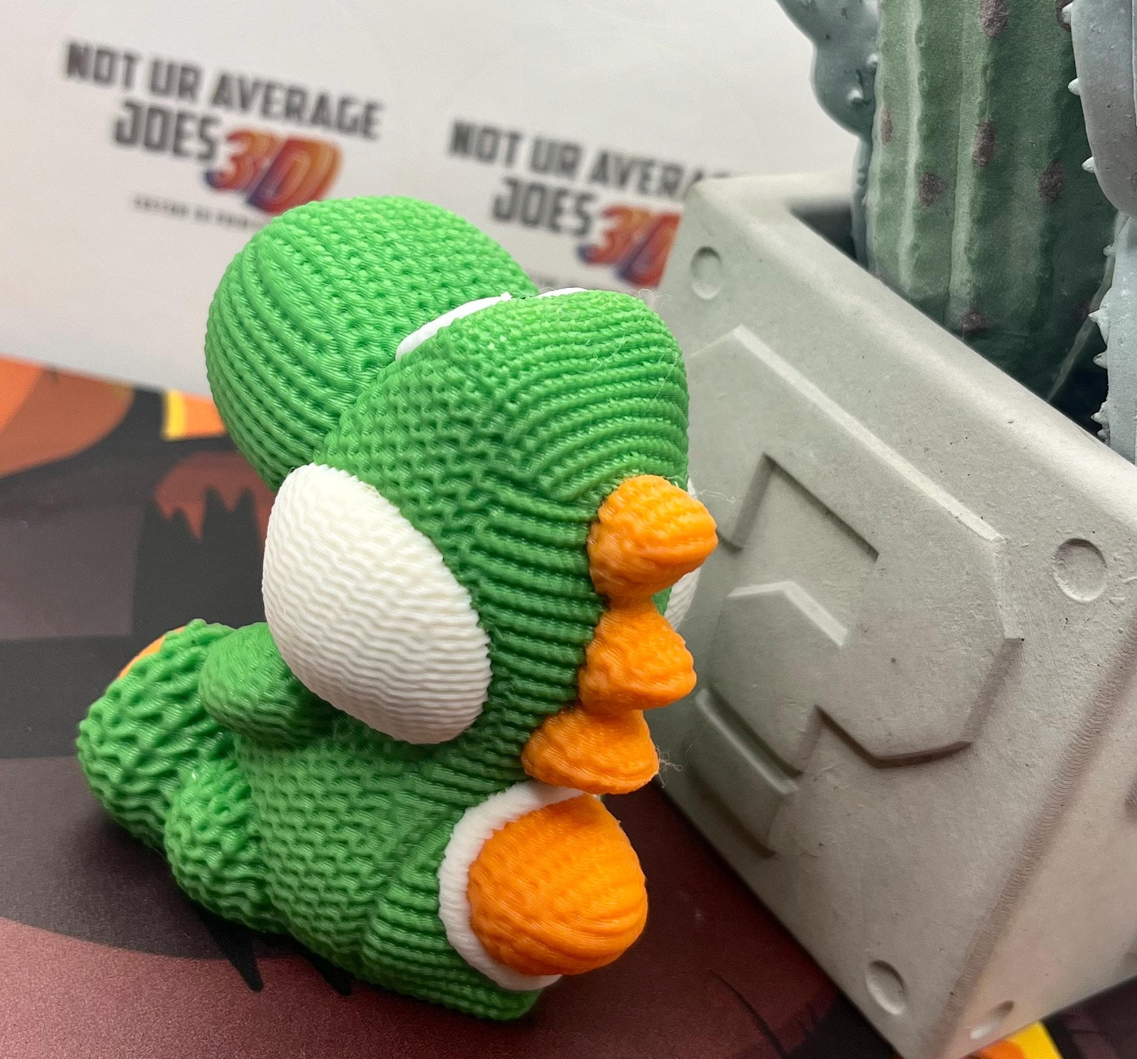 3D Printed Knitted Yoshi Figurine - Etsy
