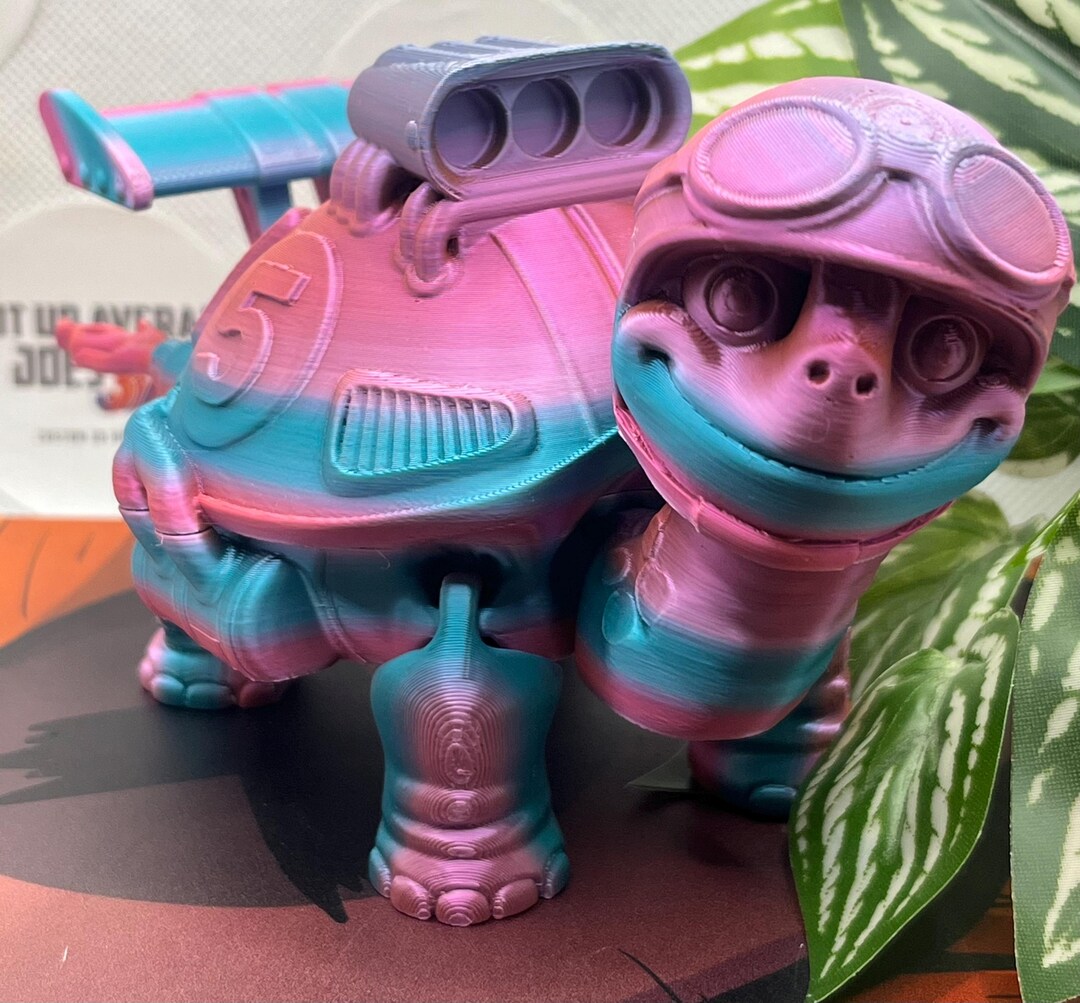3D Printed Articulated Racing Tortoise - Etsy