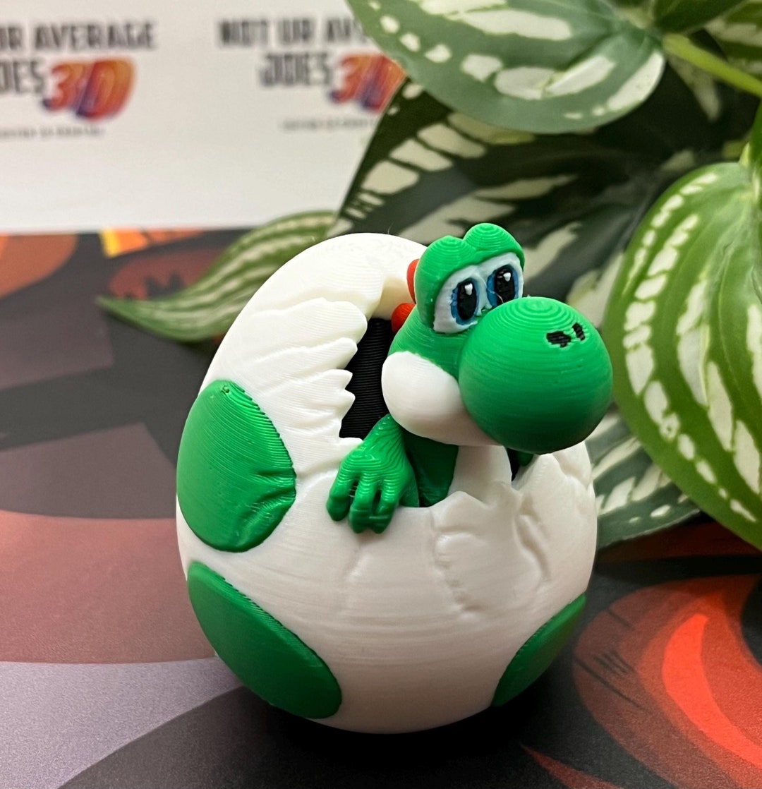 3D Printed Yoshi Easter Egg Figurine - Etsy