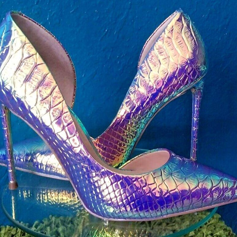 Iridescent Shoes - Etsy