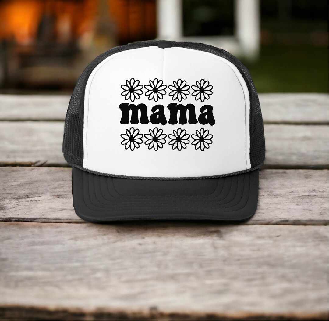 Mama Daisy Trucker Hat, Mom Appreciation Cap, Vintage Mother Trucker ...
