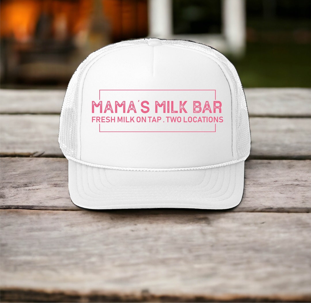 Mamas Milk Bar Hat, Trendy Trucker Cap for Stylish Mama, Mothers ...