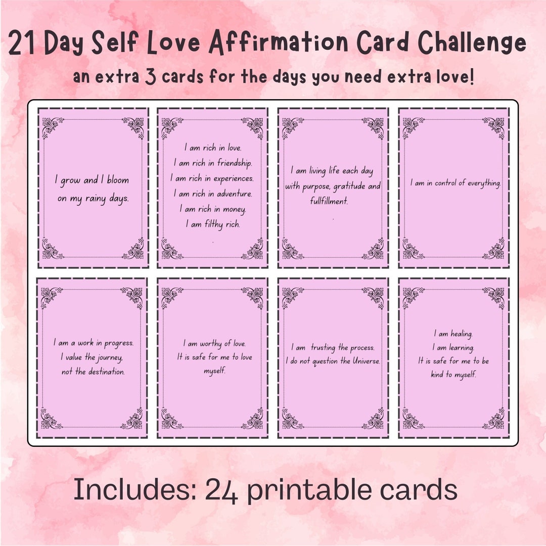 Self Love Affirmation Cards - Etsy