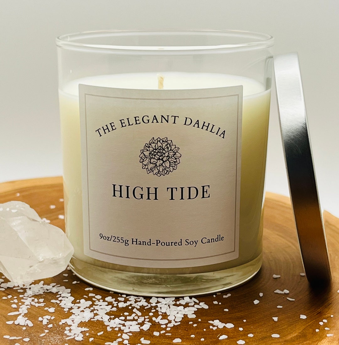 Hide Tide Candle | Hand Poured Soy Candle | 9oz/255g in Clear Glass ...