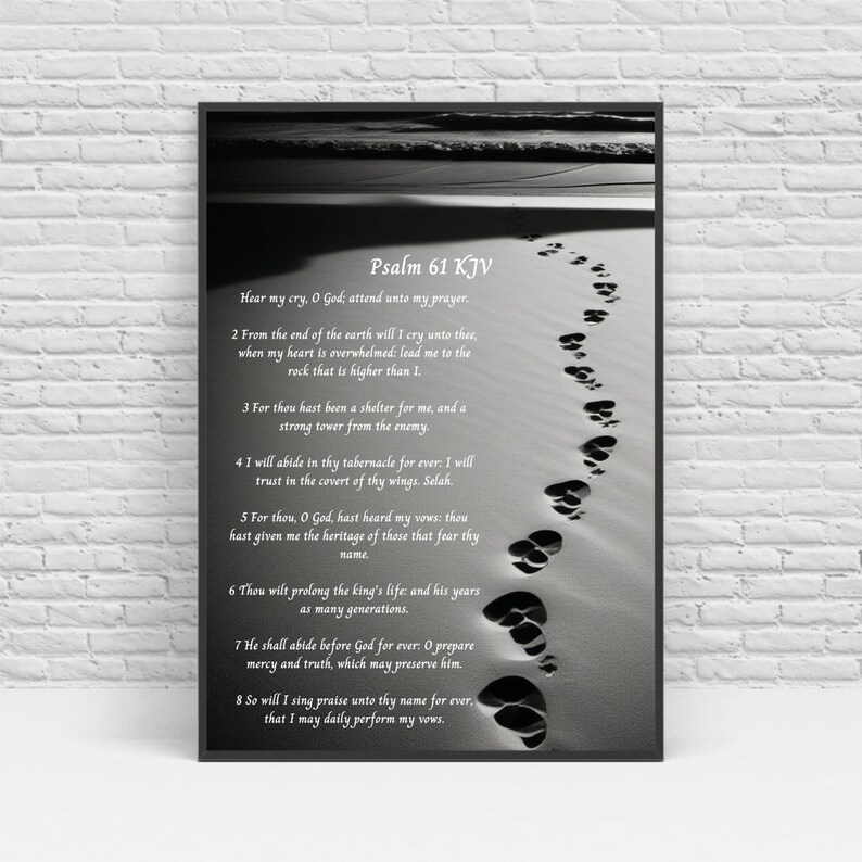 Famous Bible Scripture Wall Art Psalm 61 Bible Scripture Hanging ...
