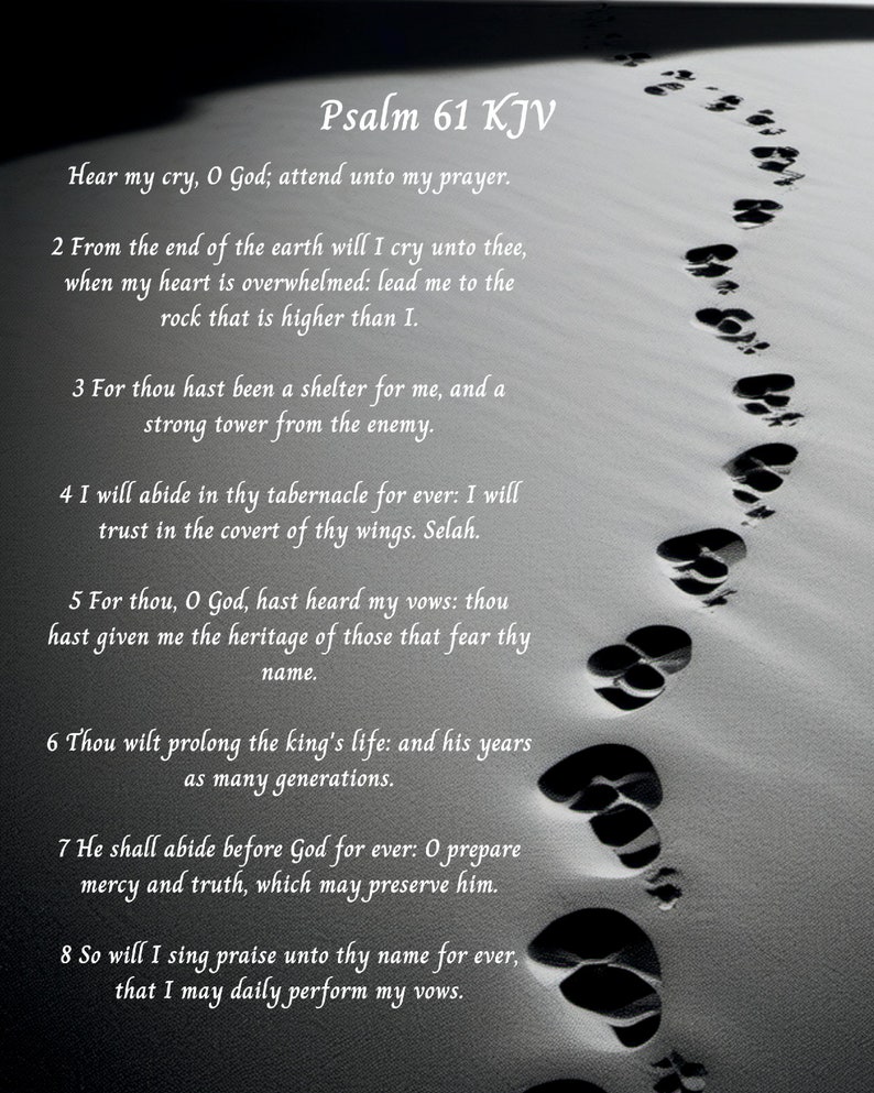 Famous Bible Scripture Wall Art Psalm 61 Bible Scripture Hanging ...