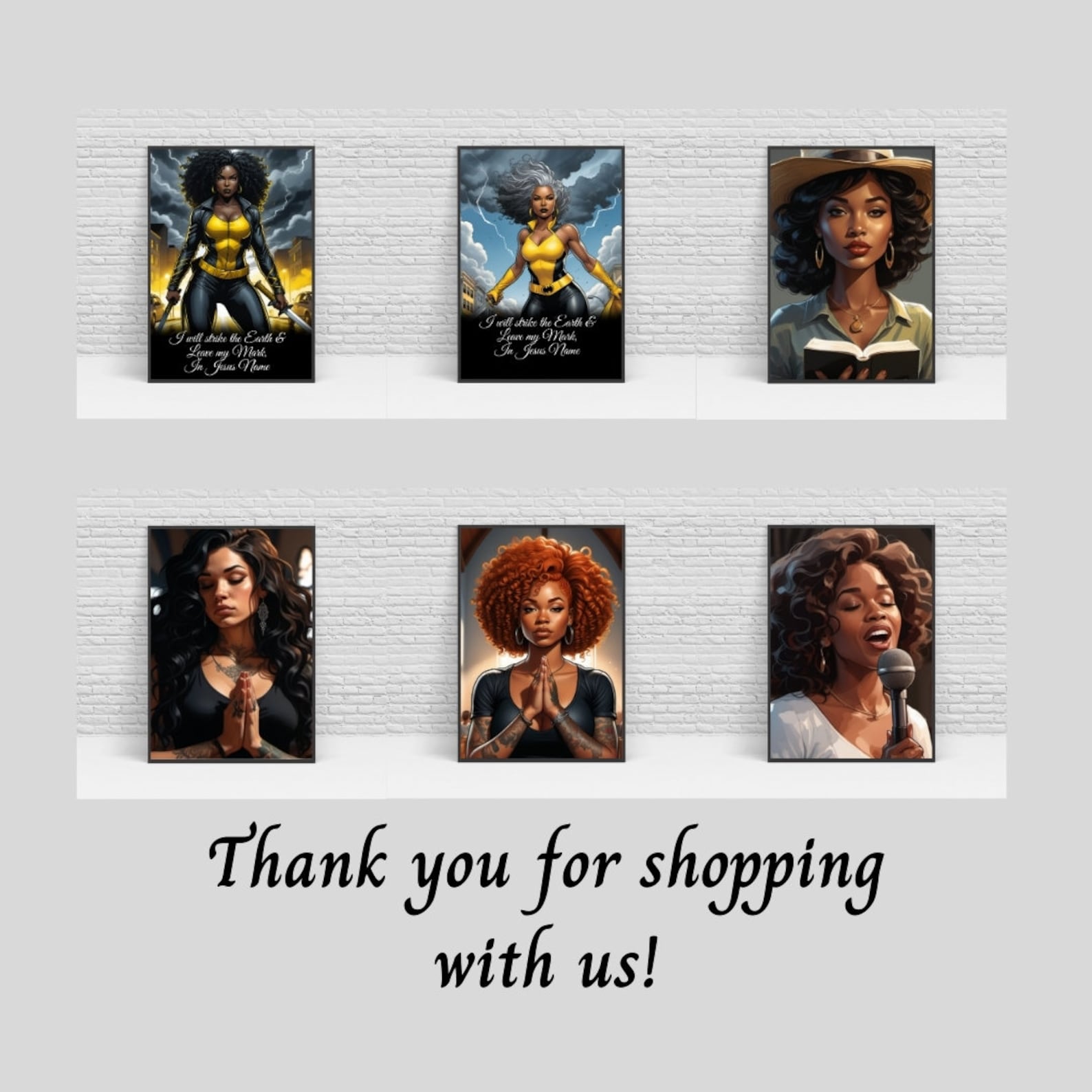 Praying Woman Wall Art White Dresses Home Decor for Christian Women Who ...