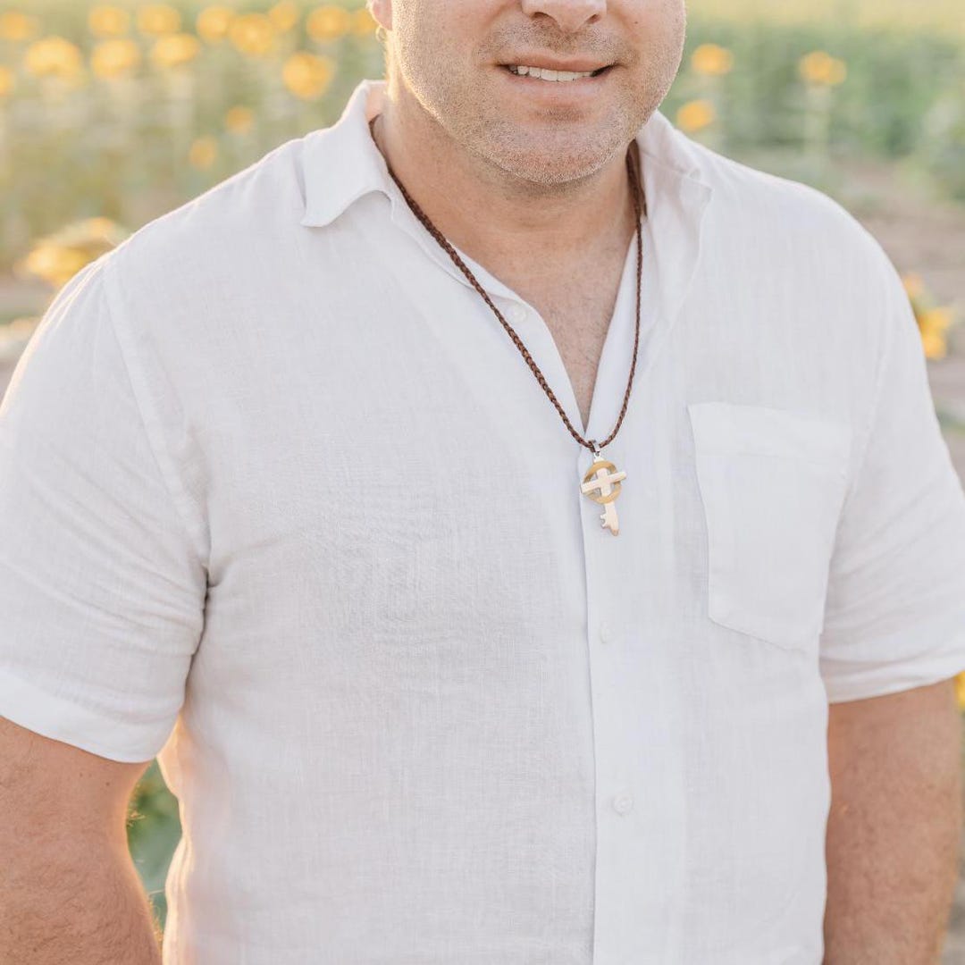 Mens Cross Jewelry Necklace Western Men Leather Jewelry Cowboy ...