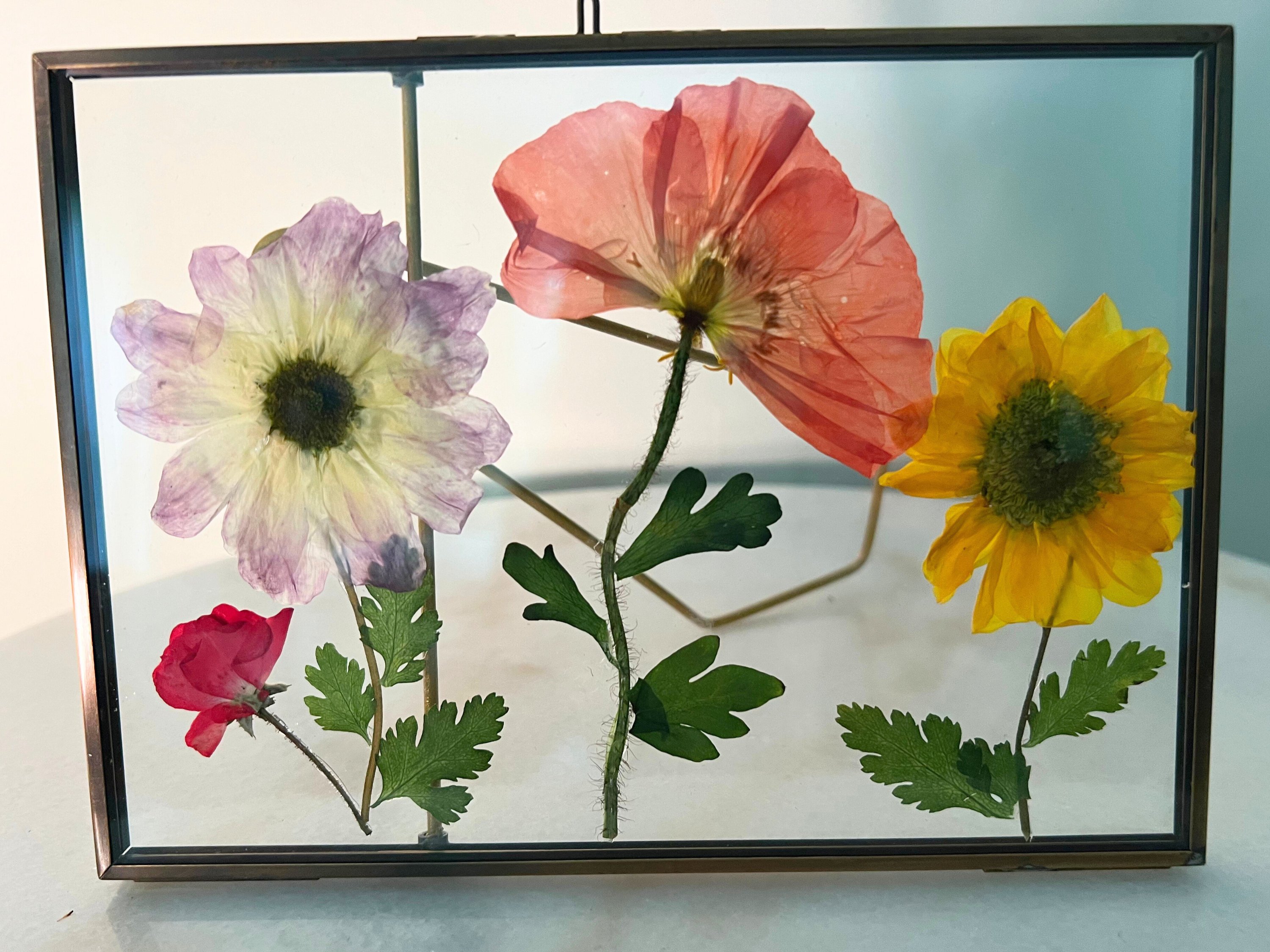 Custom Birth Flower Pressed Frame, Personalized Birth Flower Bouquet ...