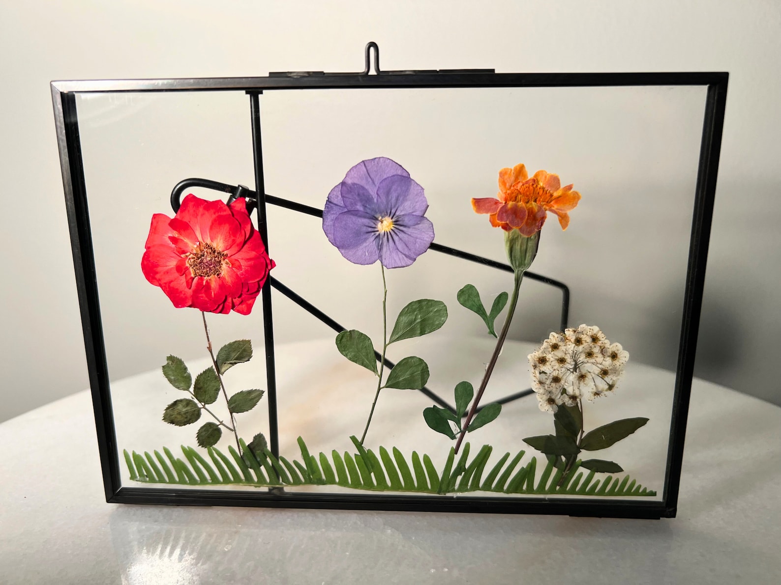 Custom Birth Flower Pressed Frame, Personalized Birth Flower Bouquet ...