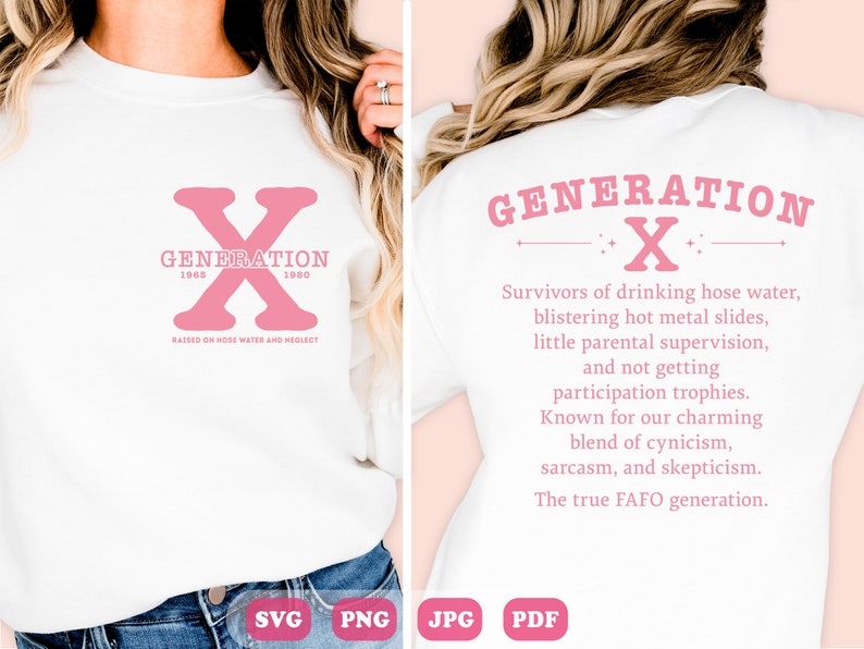 Genx Raised on Hose Water and Neglect Shirt Gen X SVG Generation X SVG ...