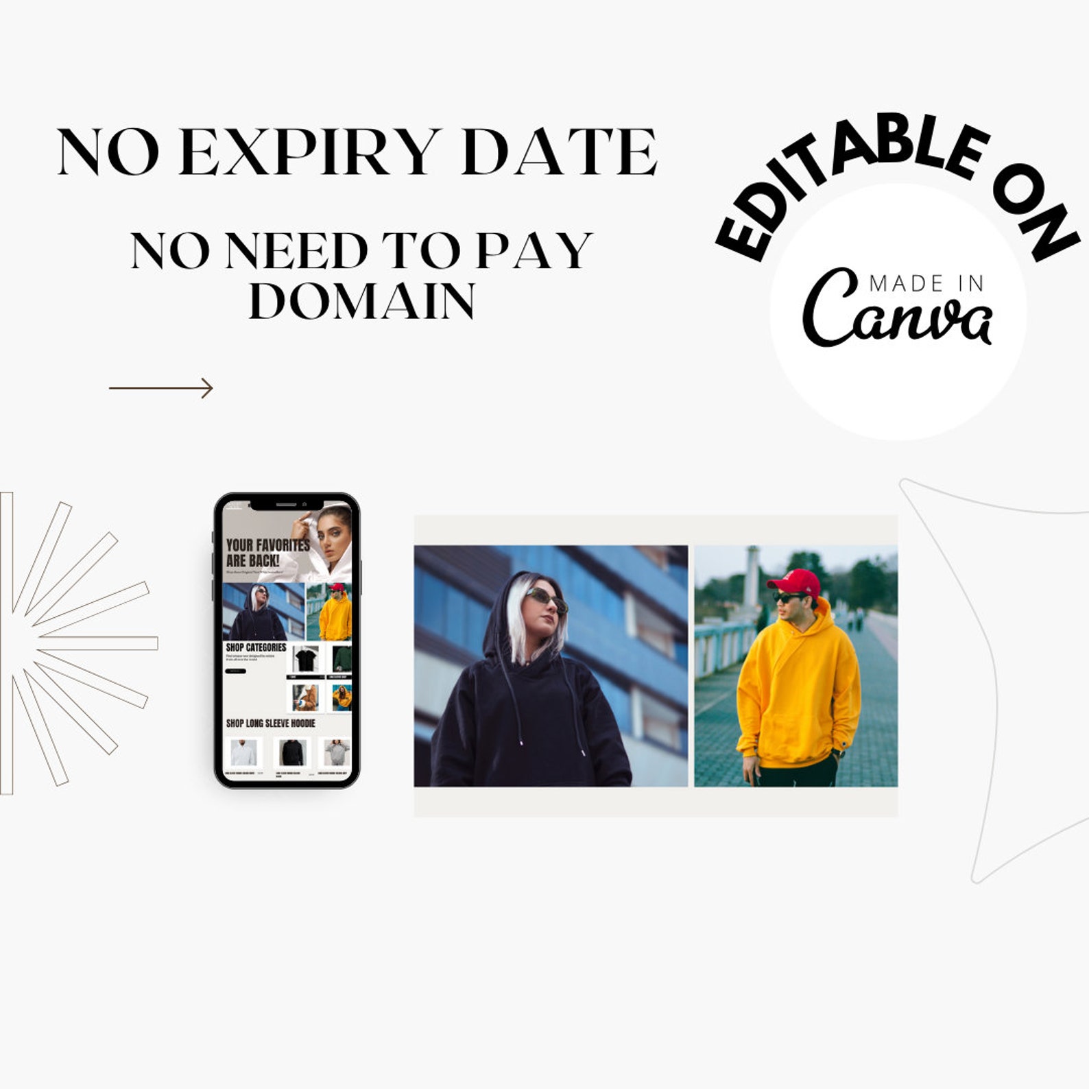 Store Canva Website Template, Website Digital Template Canva Template ...