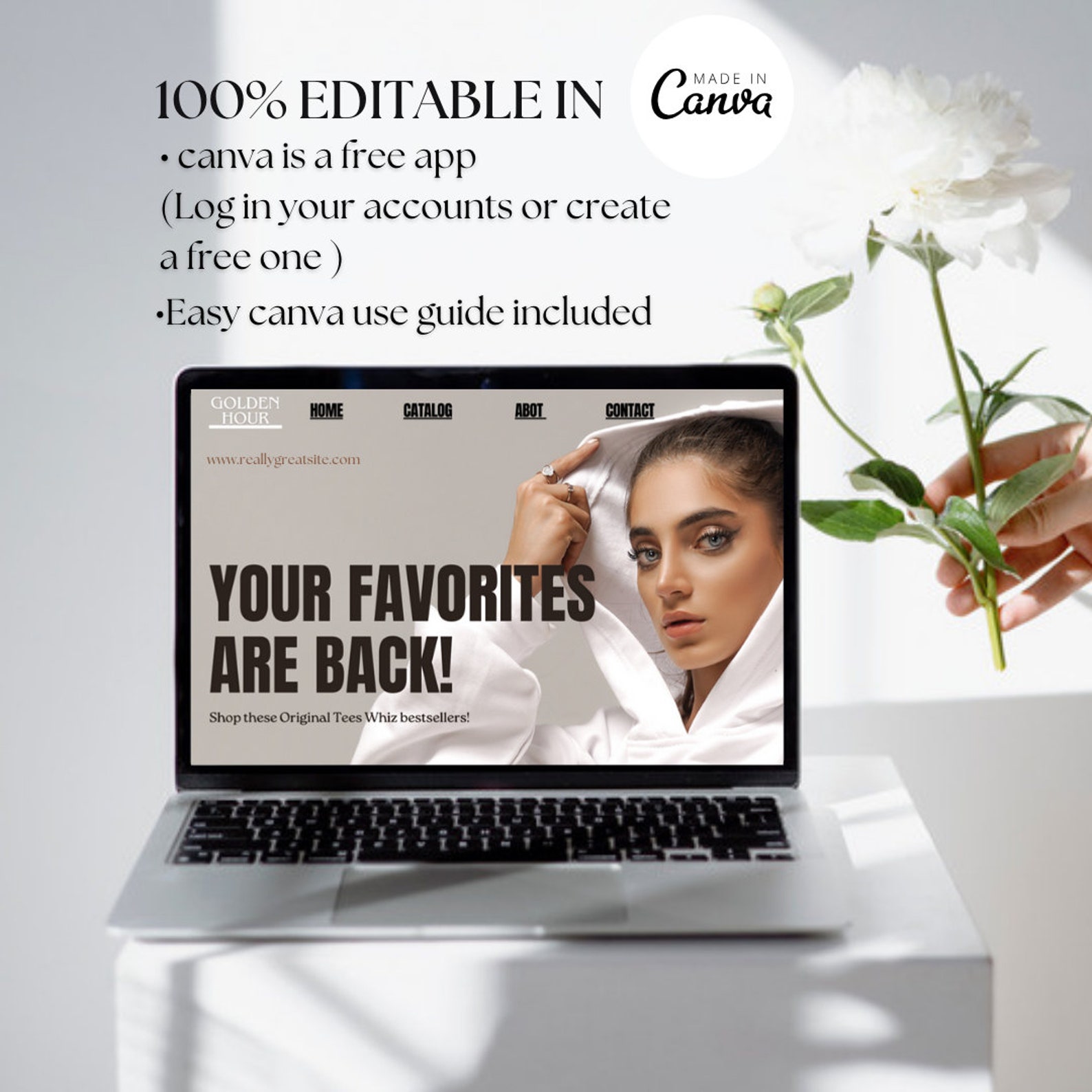 Store Canva Website Template, Website Digital Template Canva Template ...