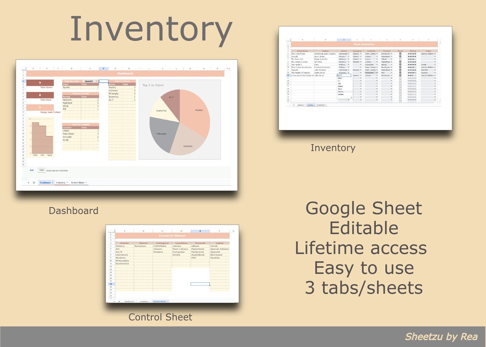 Book Inventory Google Sheet - Etsy