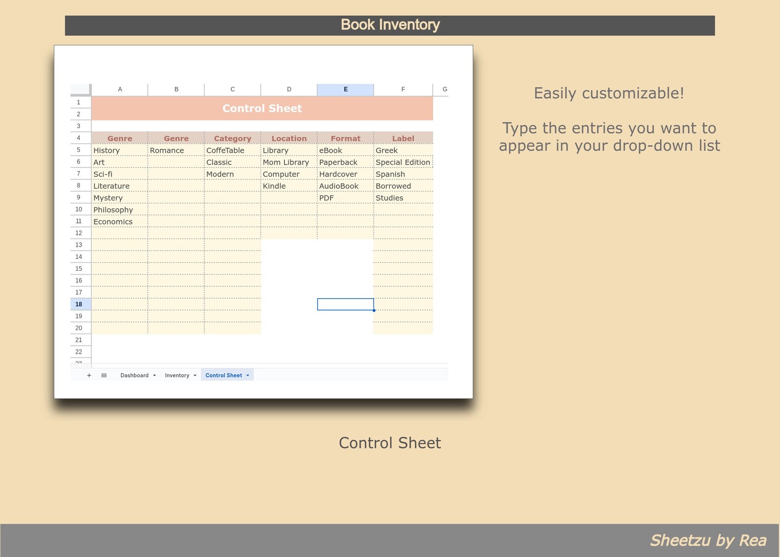 Book Inventory Google Sheet - Etsy
