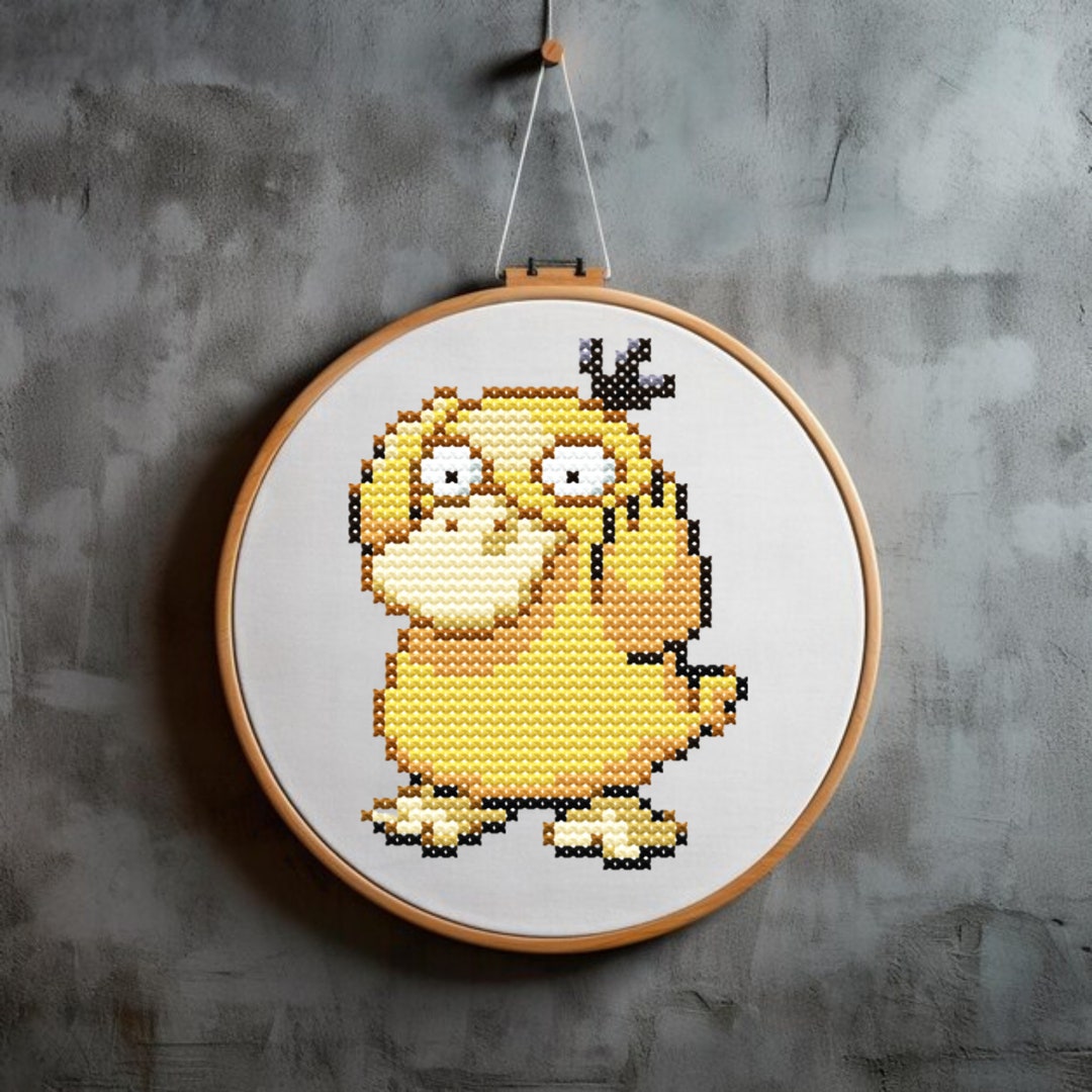 Easy Psyduck Pokemon Cross Stitch Pattern - Etsy