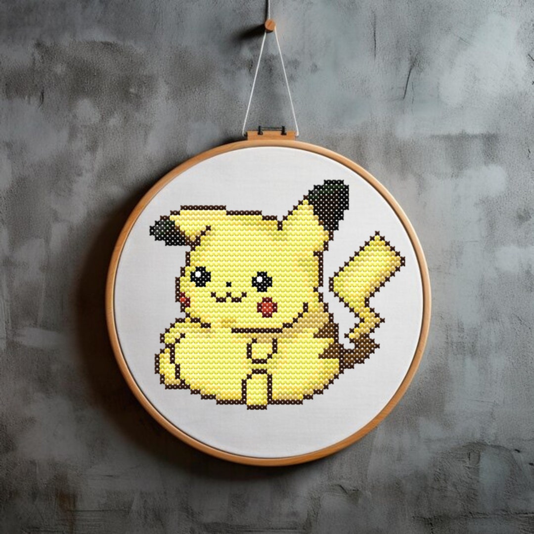 Fat Pikachu Pokemon Cross Stitch Pattern - Etsy