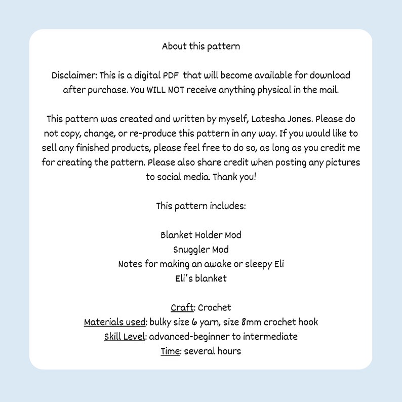 Crochet Pattern: Eli the Elephant, Blanket Holder and Snuggler - Etsy