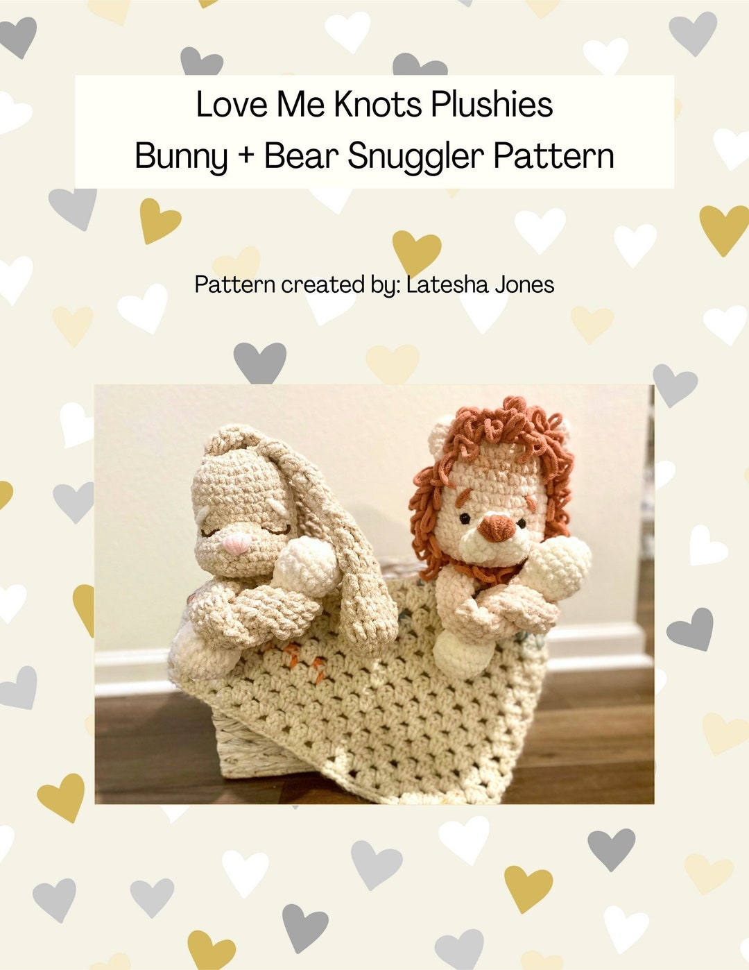 Stuffed Animal Snuggler Lovey Crochet Pattern Tutorial - Bear, Bunny ...