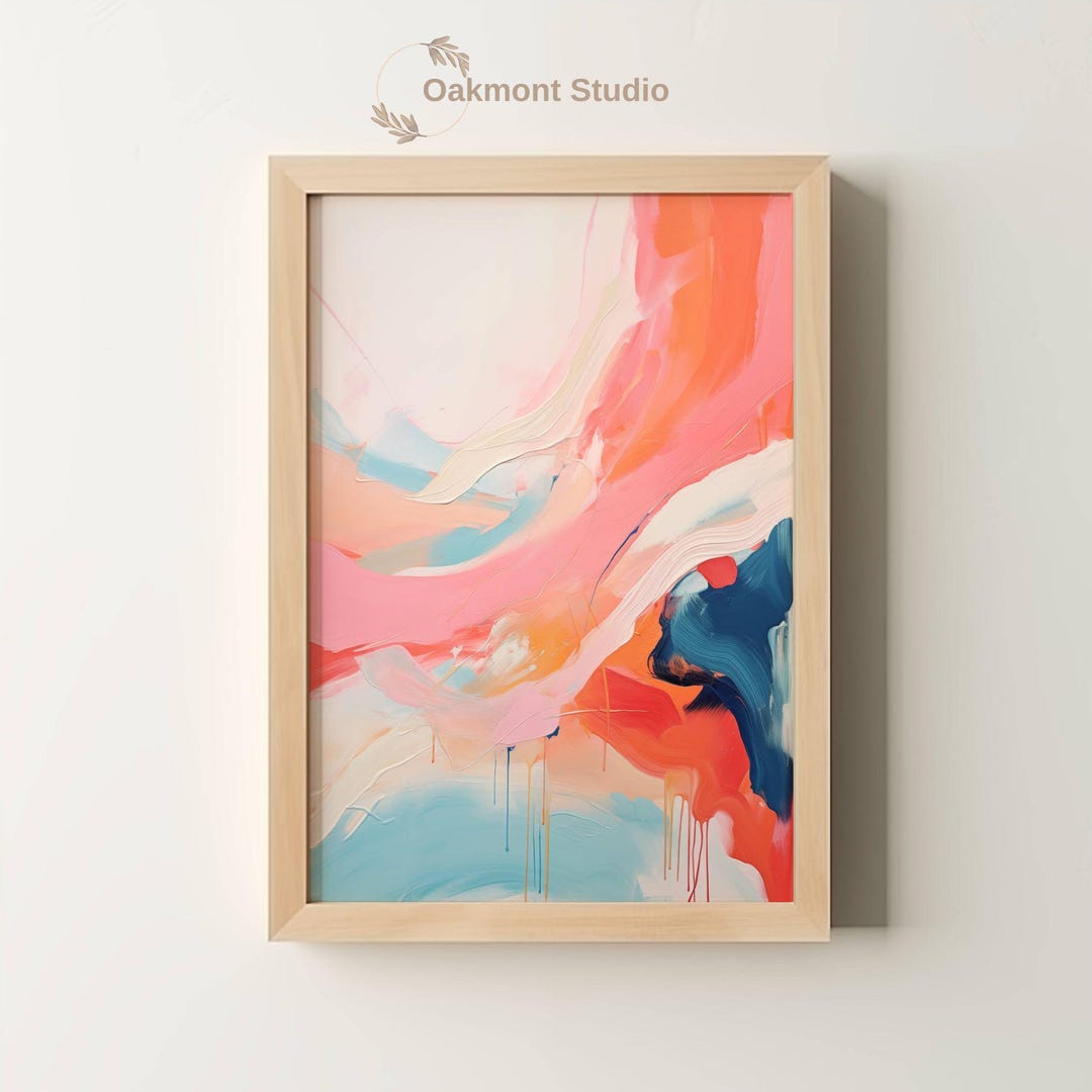 Vibrant Chic Abstract Instant Download Digital Modern Art for Home ...