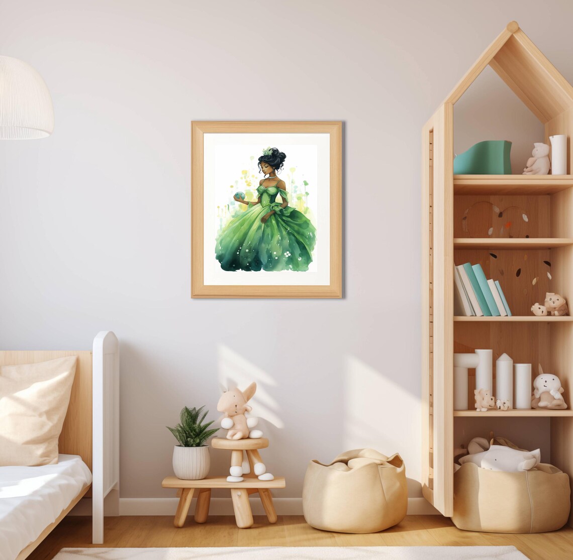 Princess in Green Instant Download of Nursery Art for Home Décor ...