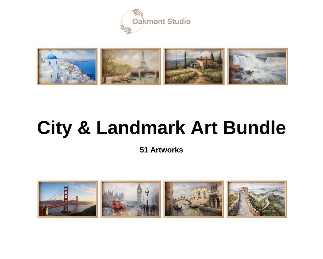 City and Landmark 51 Set Bundle Instant Download of City Art for Home ...
