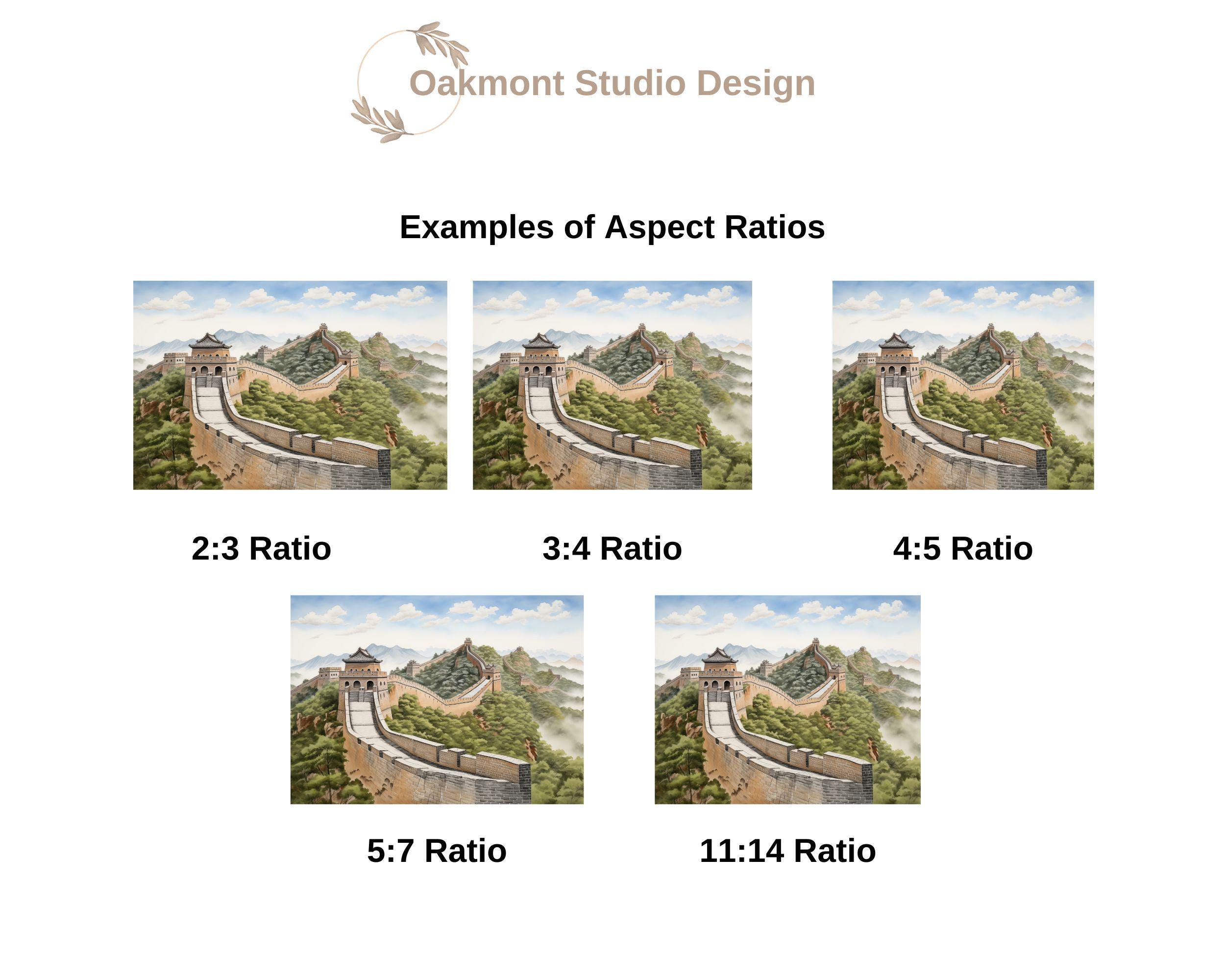 Serene Great Wall of China Instant Download Digital Iconic Landmark Art ...