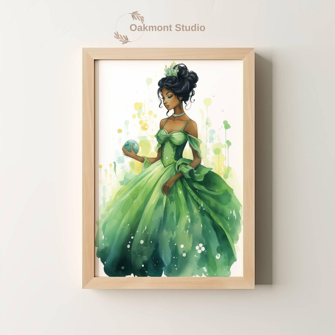 Princess in Green Instant Download of Nursery Art for Home Décor ...