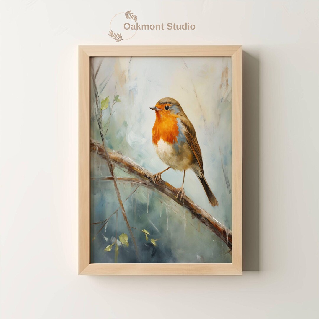 Captivating Robin Instant Download Digital Nature Art for Home Décor ...