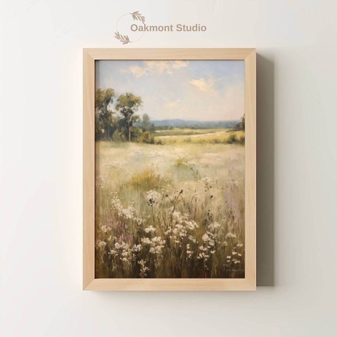 Summer Wildflower Field Instant Download Digital Nature Art for Home ...