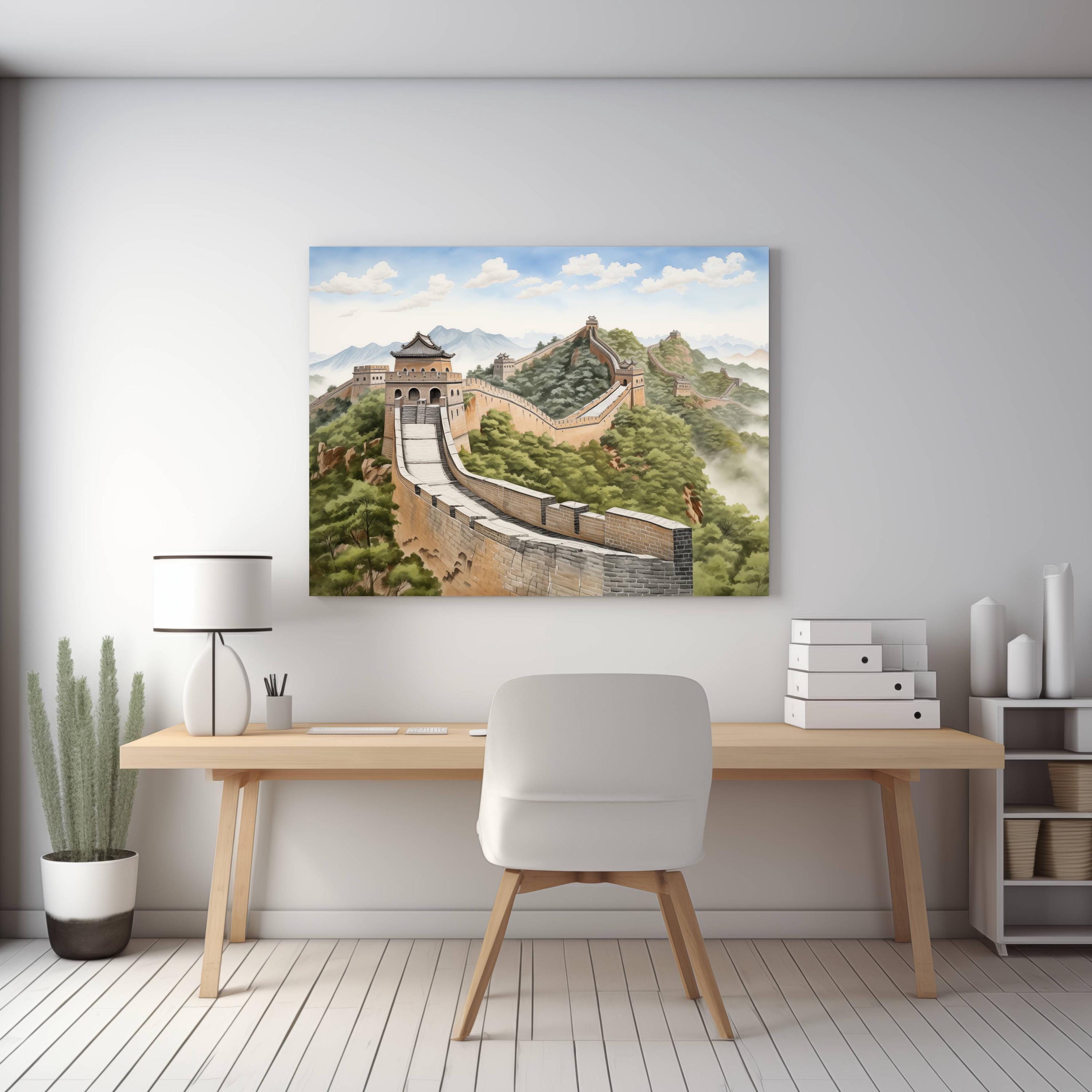 Serene Great Wall of China Instant Download Digital Iconic Landmark Art ...