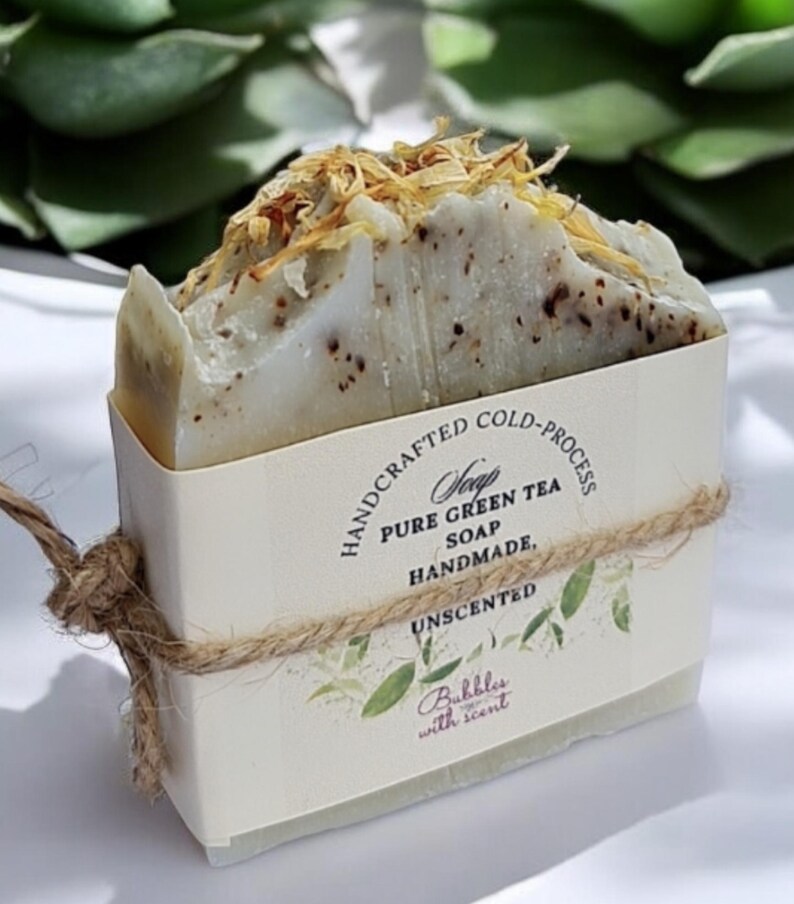 Green Tea Unscented Soap | Natural Cold Process Bar Soap| Handmade ...