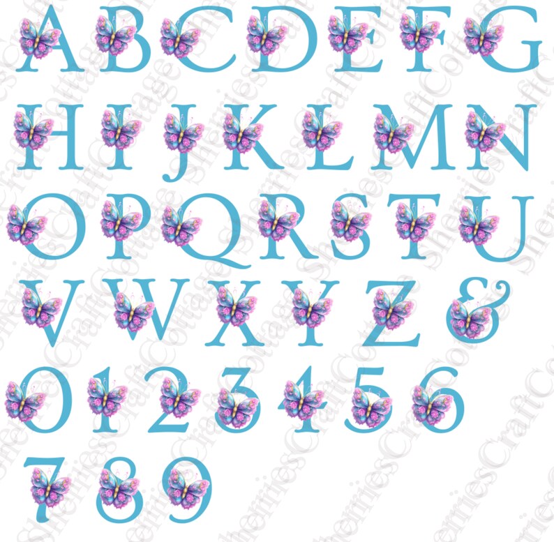 Butterfly Alphabet - Etsy