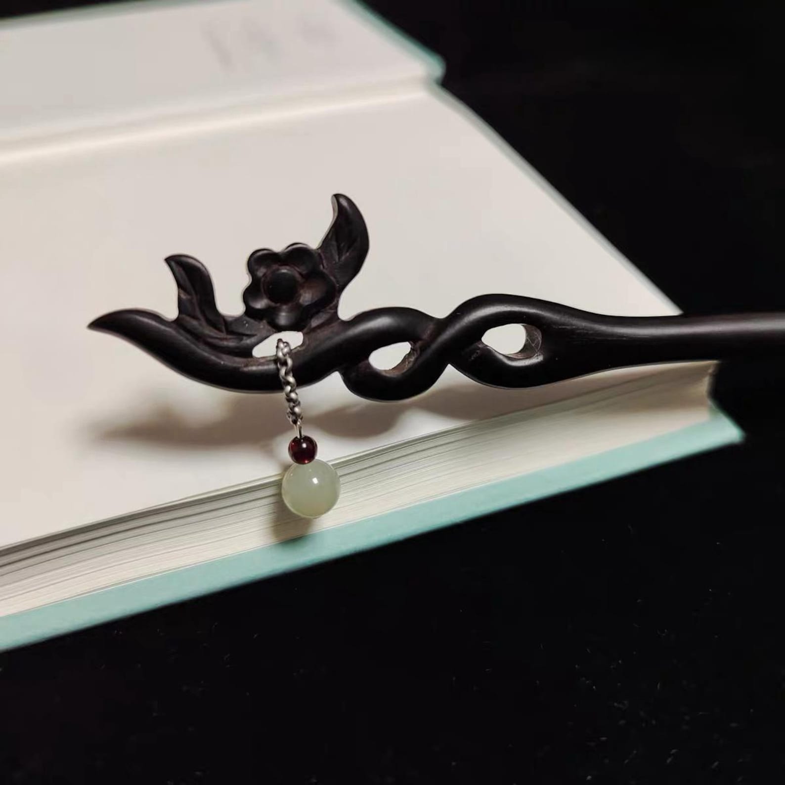 Black Ebony Hairpin-jade Hairpin-handmade Hairpin-original Design ...