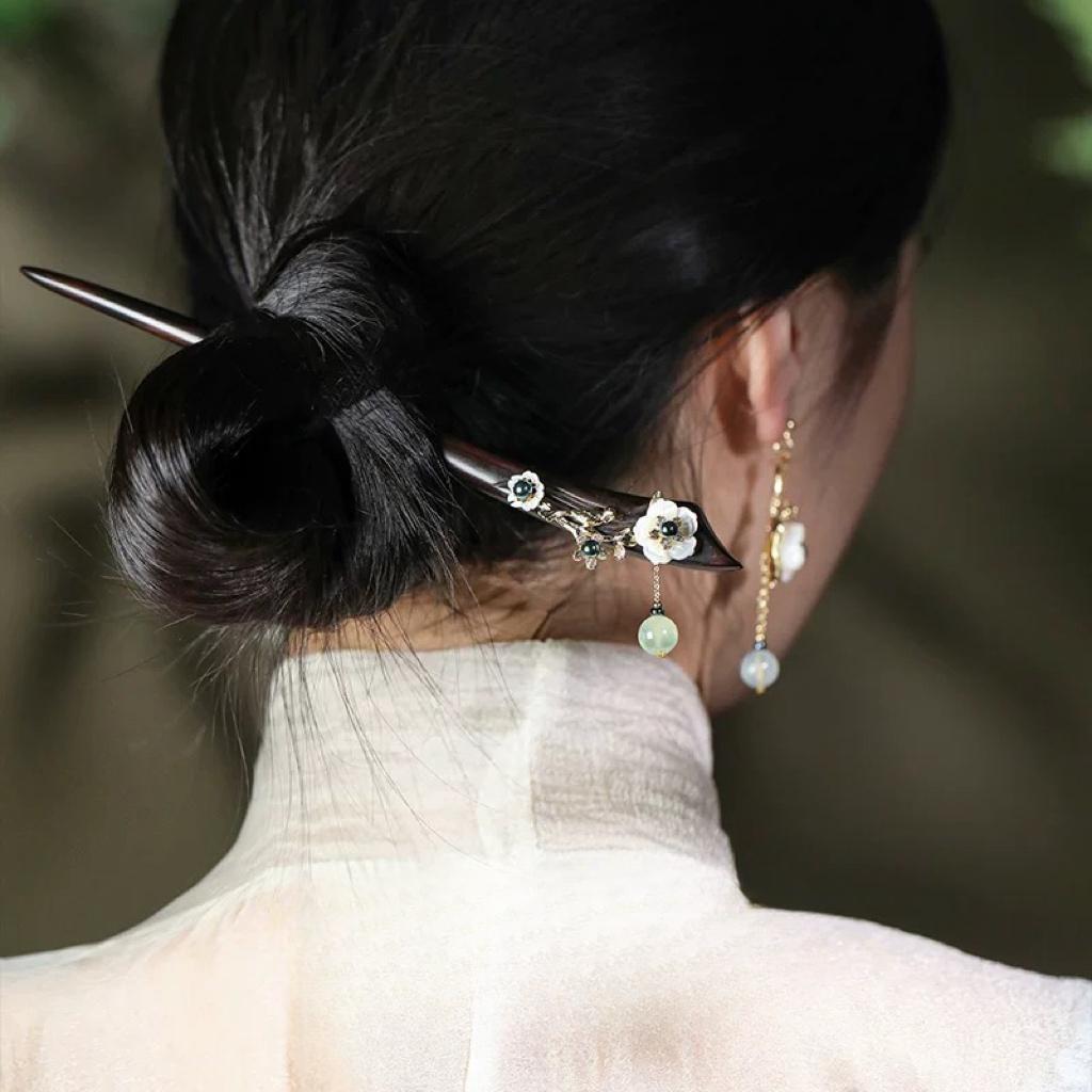 Black Ebony Hairpin-wooden Hairpin-ancient Style Hairpin-chinese Style ...