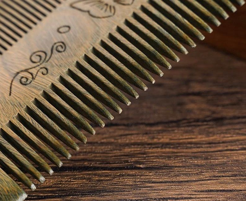 Carved Sandalwood Comb: Fine-toothed Anti-dandruff Lice Removal - Etsy