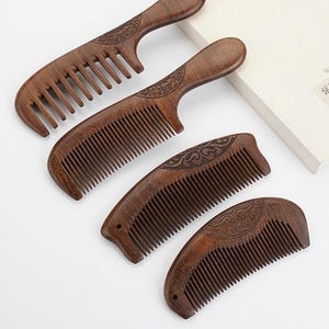 High-end Wooden Comb Gift Box for Teacher's Day-black Gold Sandalwood ...