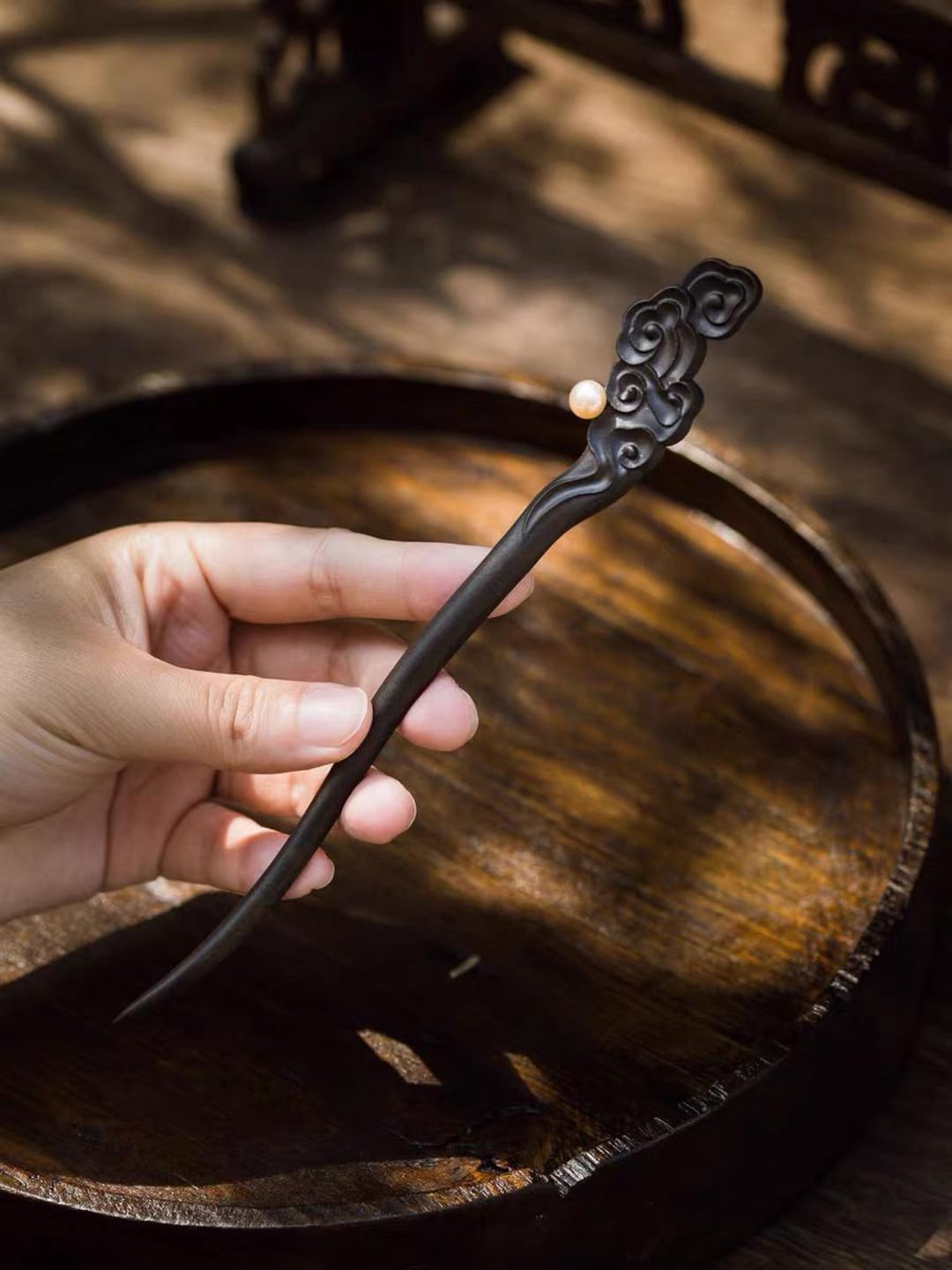 Handmade Hairpin-original Design Hairpin-sandalwood Hairpin-intricately ...