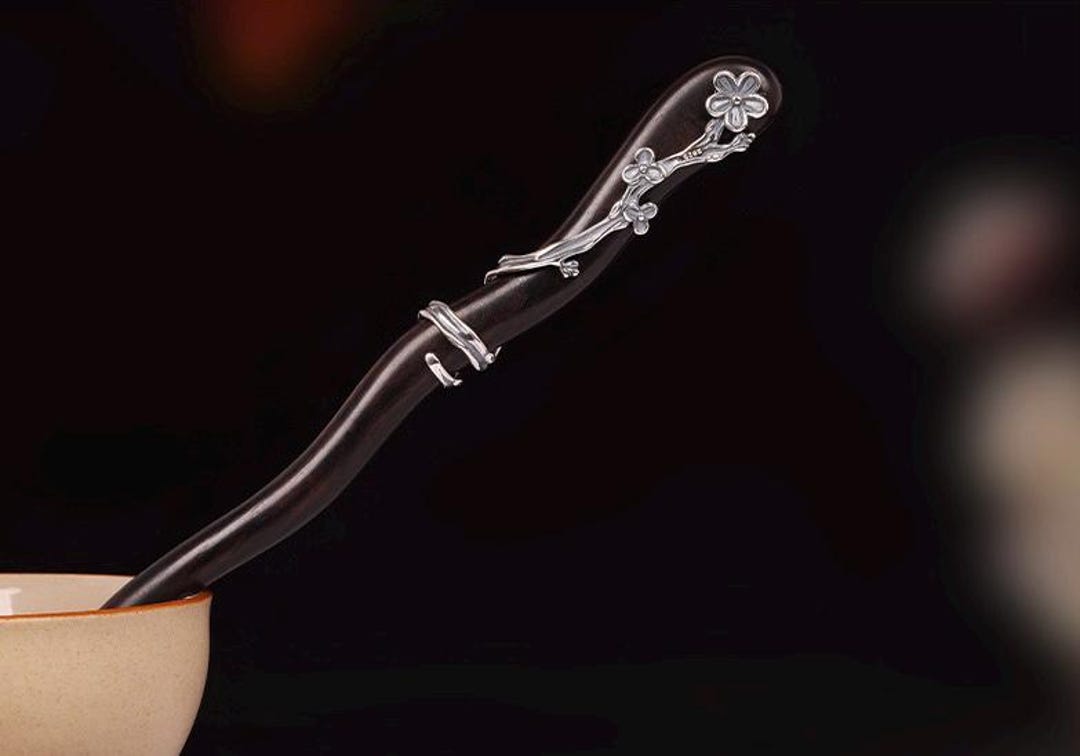 Black Ebony Hairpin-chinese Style Hairpin-925 Sterling Silver Hairpin ...