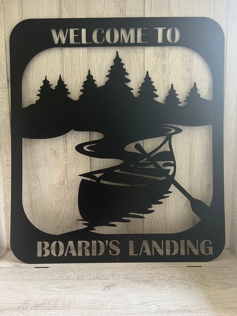 Lake Sign, Kayak Sign, Canoe Sign, Custom Metal Sign, Metal Sign ...